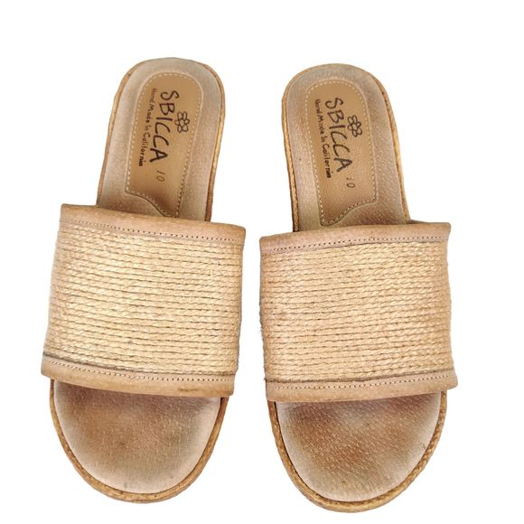 Sbicca | Shoes | Vintage Sbicca Espadrille Wedge Sandals Size 9 Beige ...